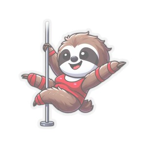 Pole Dancing Sloth Sticker, Funny Sloth Sticker for Water Bottles ...
