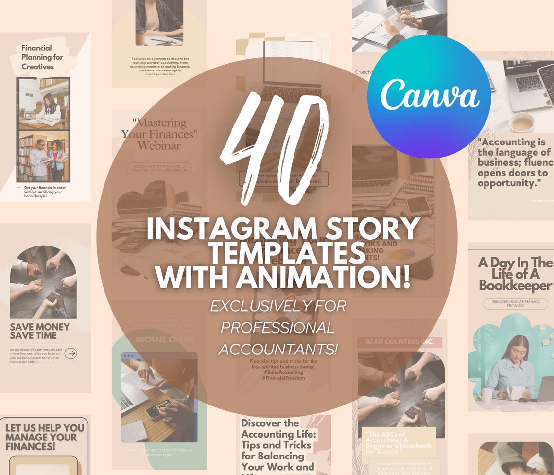 40 Instagram Story Templates With Animation for Accountant, Canva ...