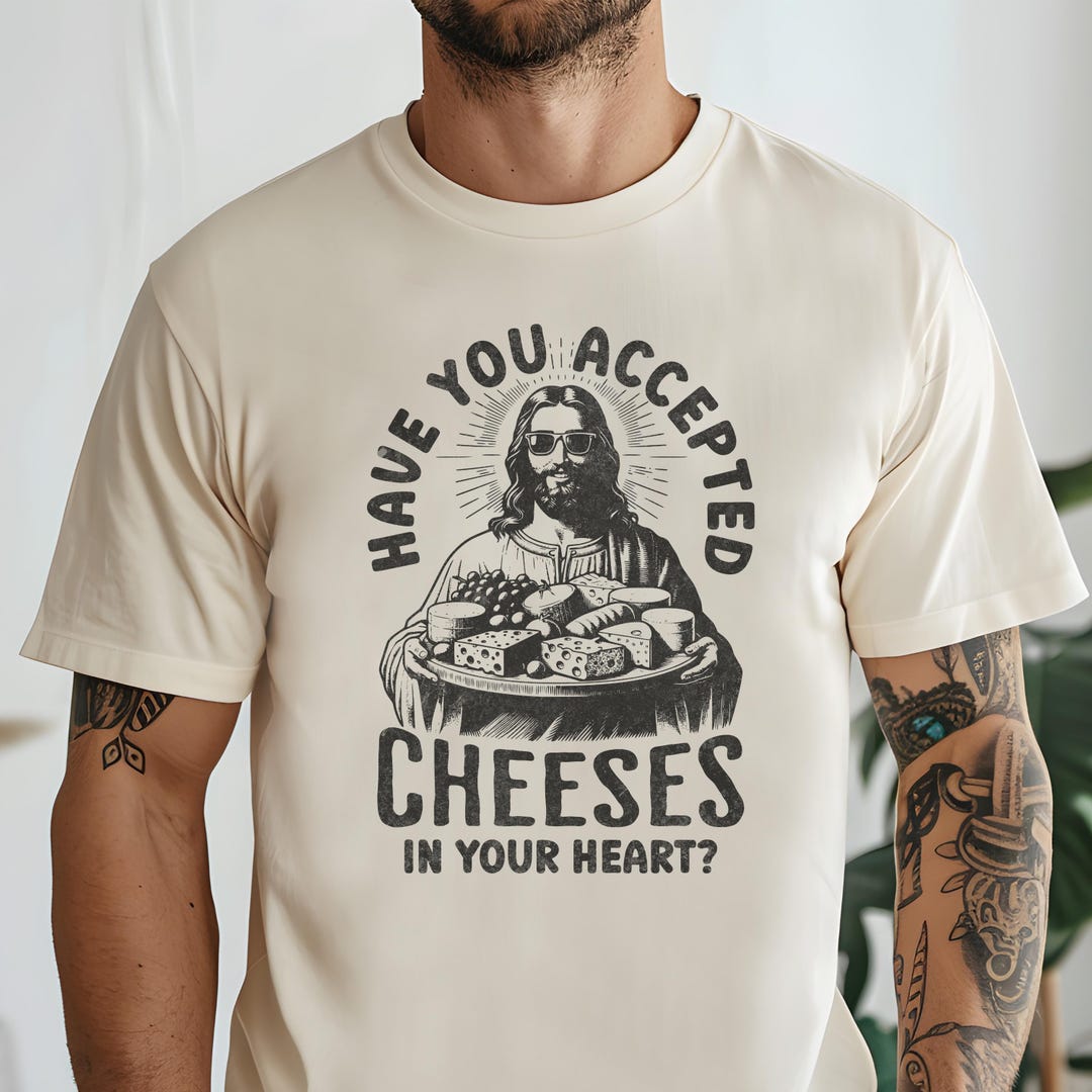 Cheesy Jesus, Funny Jesus Meme, Hilarious Cheese Lover Gift, Funny ...