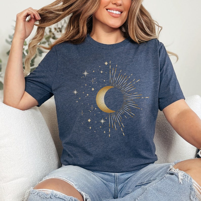 Mystic Moon and Sun Shirt, Mystical Moon Phase Shirt, Moon Phase T ...