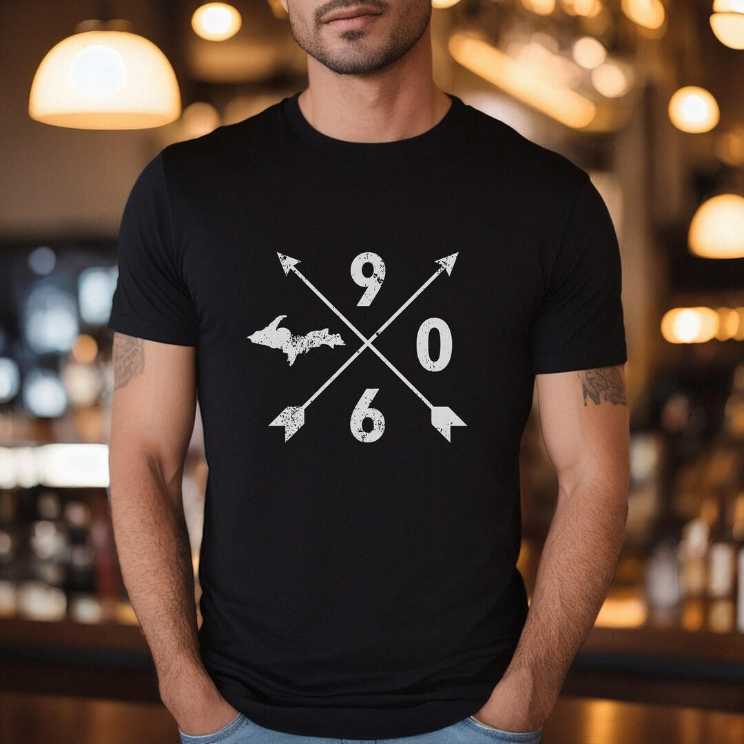 Upper Peninsula Arrows U.P. 906 Area Code T-shirt - Etsy