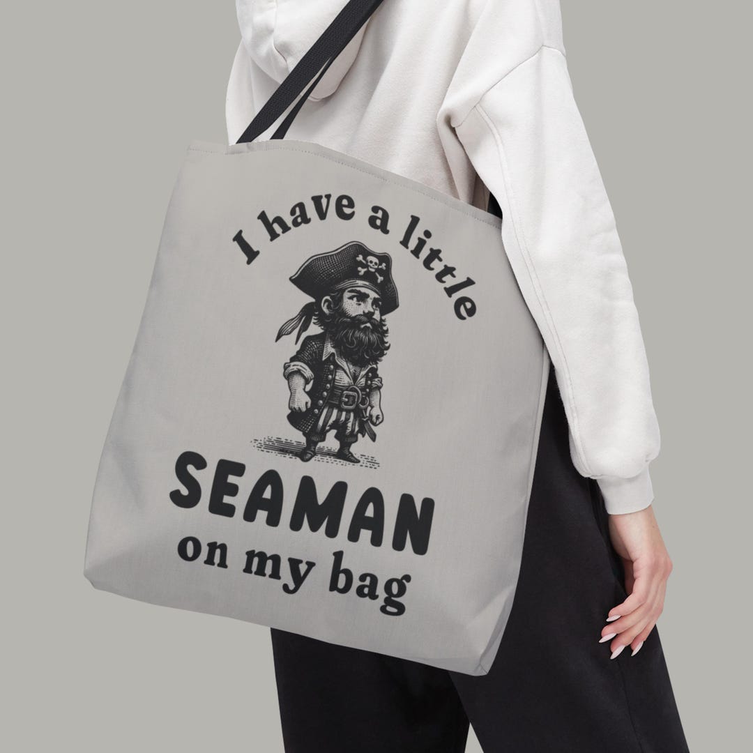 Funny Seaman Meme Polyester Tote Bag | Adult Humor Gift - Etsy