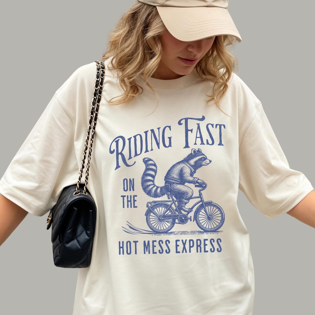 Hot Mess Express Raccoon Shirt | Funny Sarcastic Meme Tee - Etsy