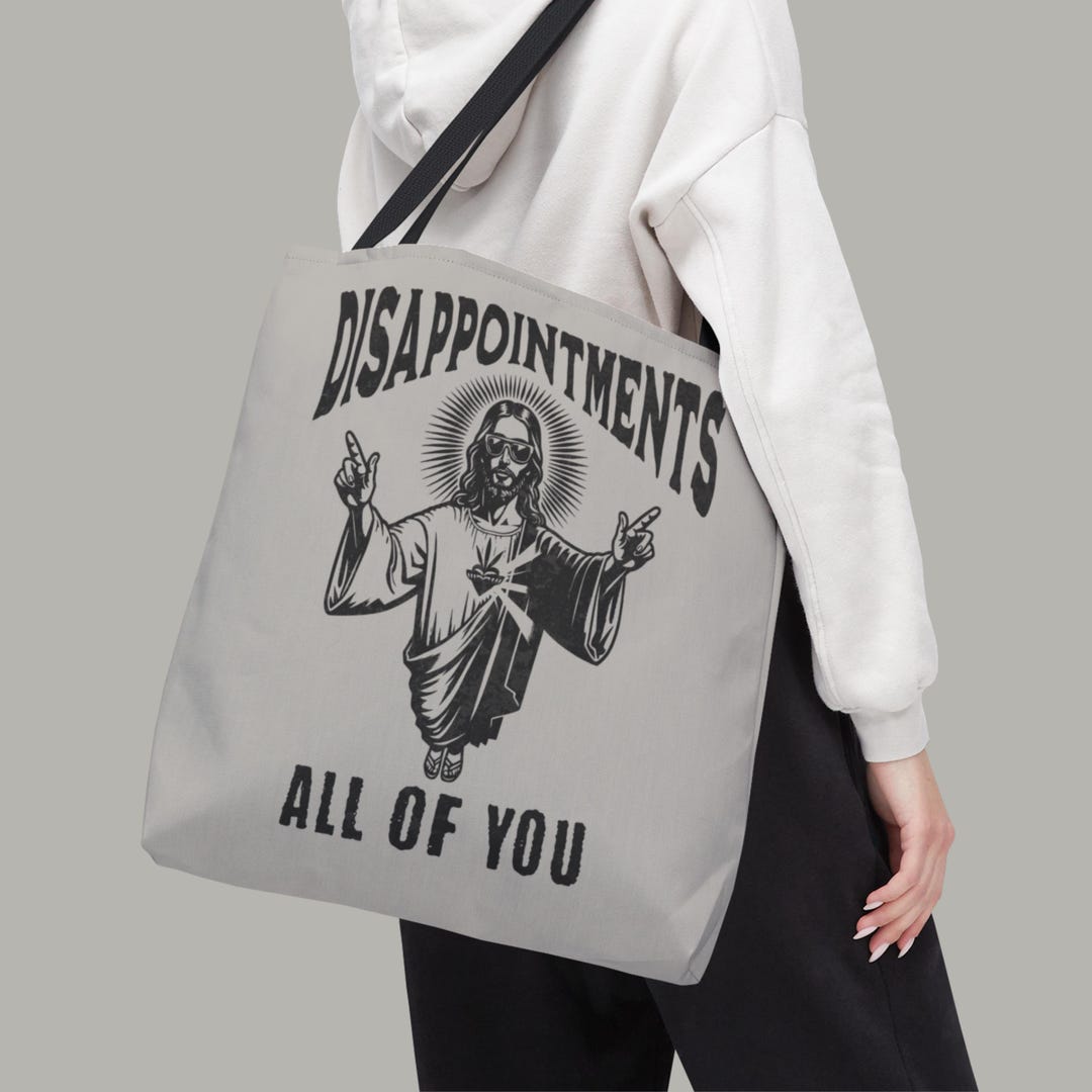 Disappointed Jesus Meme Polyester Tote Bag - Etsy