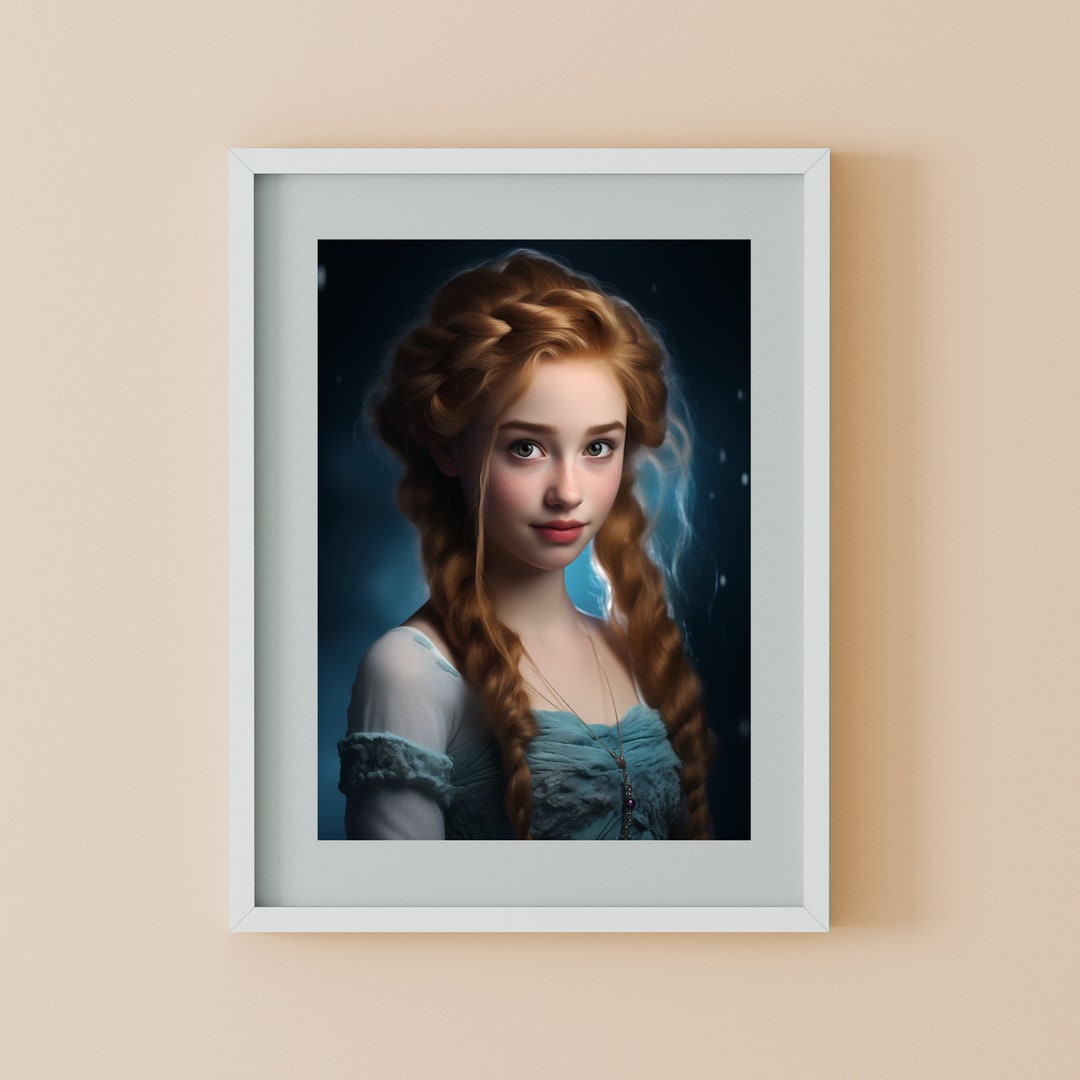 Anna Frozen Portrait Enchanting Princess Art - Etsy