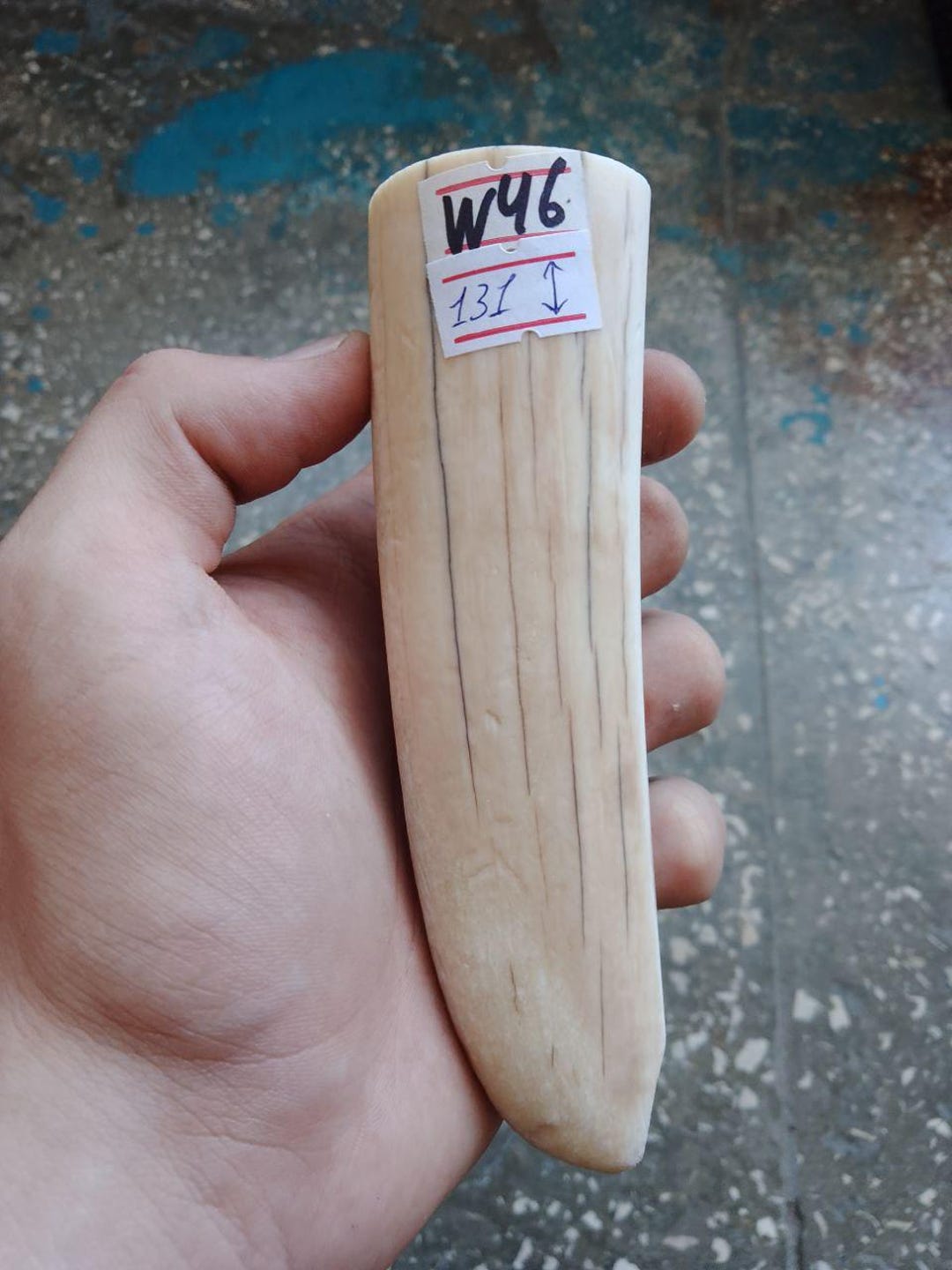 Walrus Tusk Block for Scrimshaw Handle, Resin Reproduction Replica N/0 ...