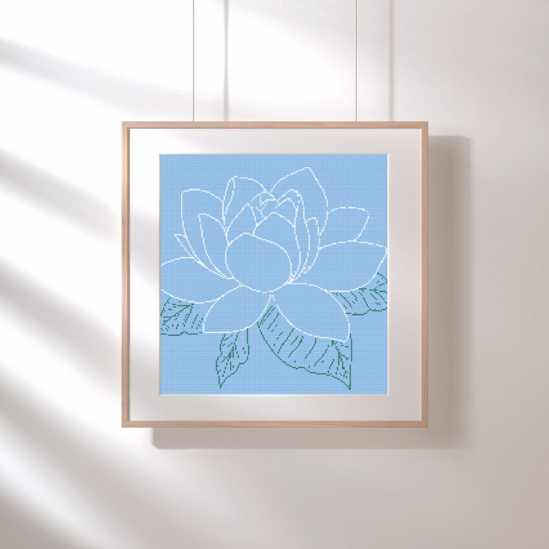Lotus Cross Stitch - Etsy
