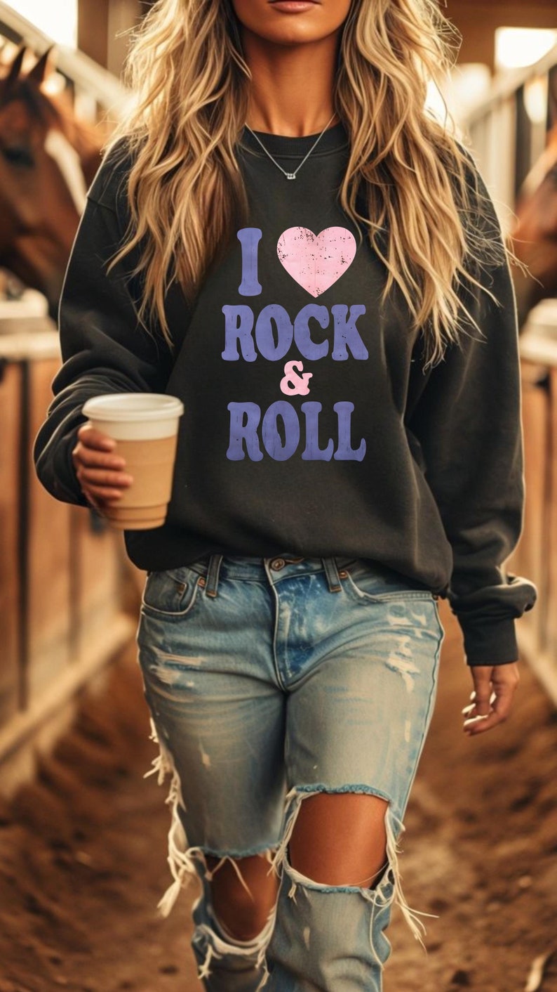 I Love Rock N Roll PNG, Heart Png, Rock and Roll Graphic, Sublimation ...