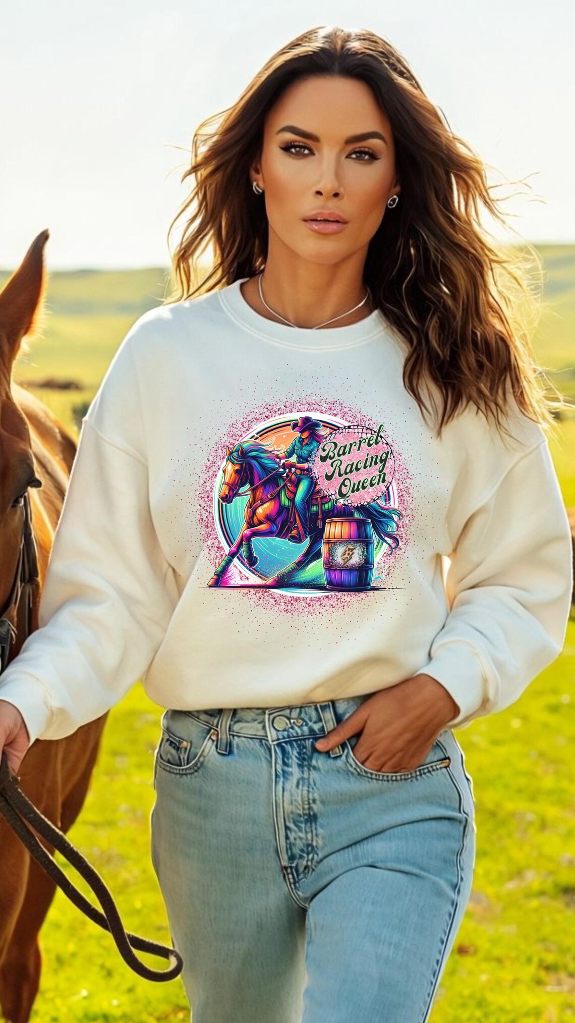 Barrel Racing Queen PNG, Cowgirl Png, Barrel Racing Png, Rodeo ...