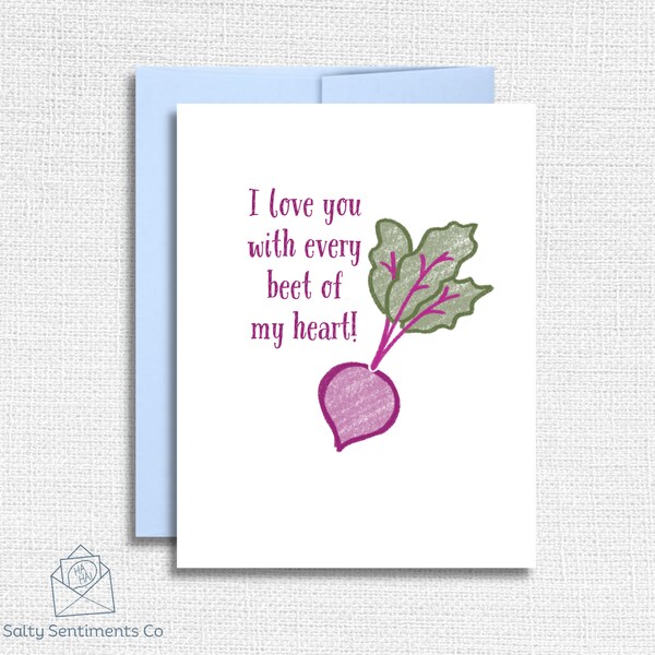 Vegetable Wedding Anniversary Card - Etsy