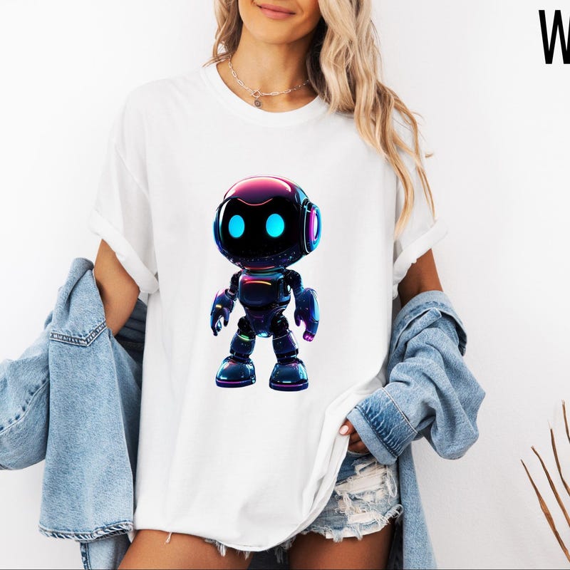 Robot T Shirt - Etsy