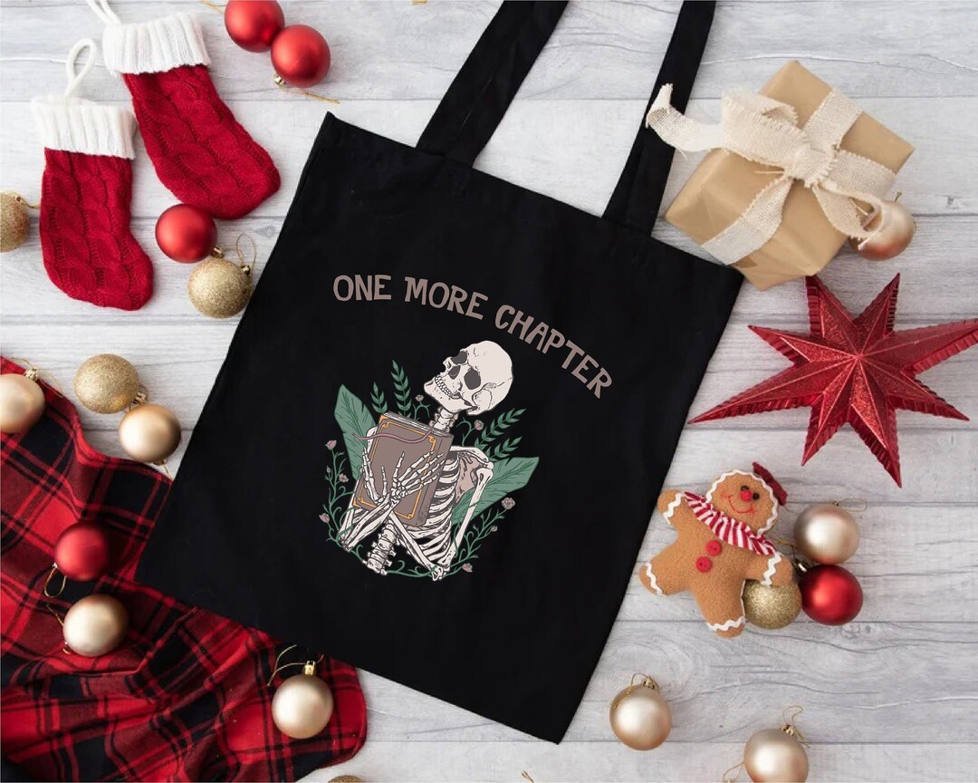 Funny Reader Tote Bag, One More Chapter Bookish Tote Bag, Funny Teacher ...