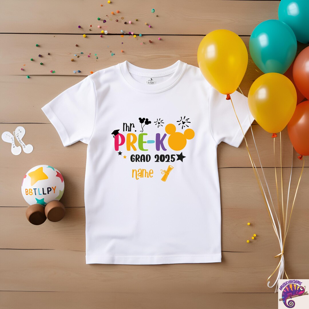 Custom Disney Miss and Mr Pre-k Grad Shirt, Cool Kindergarten Graduate ...
