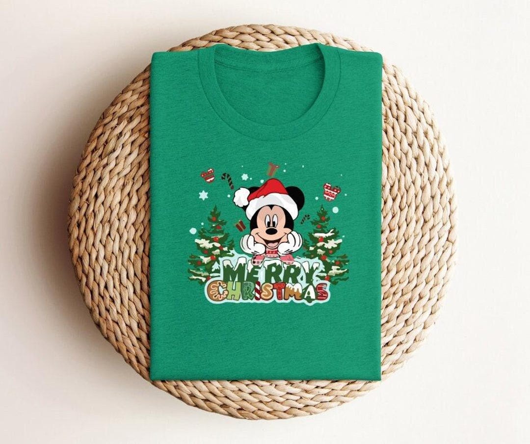 Mickey Mouse Christmas Shirt, Walt Disney Mickey Mouse Tshirt ...