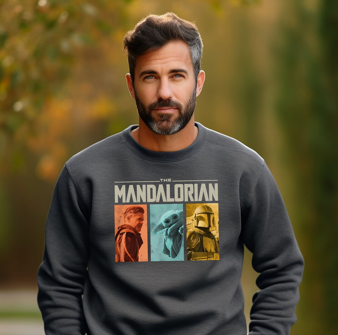 The Mandalorian Sweatshirt, Vintage Star Wars Hoodie, Mandalorian Grogu ...