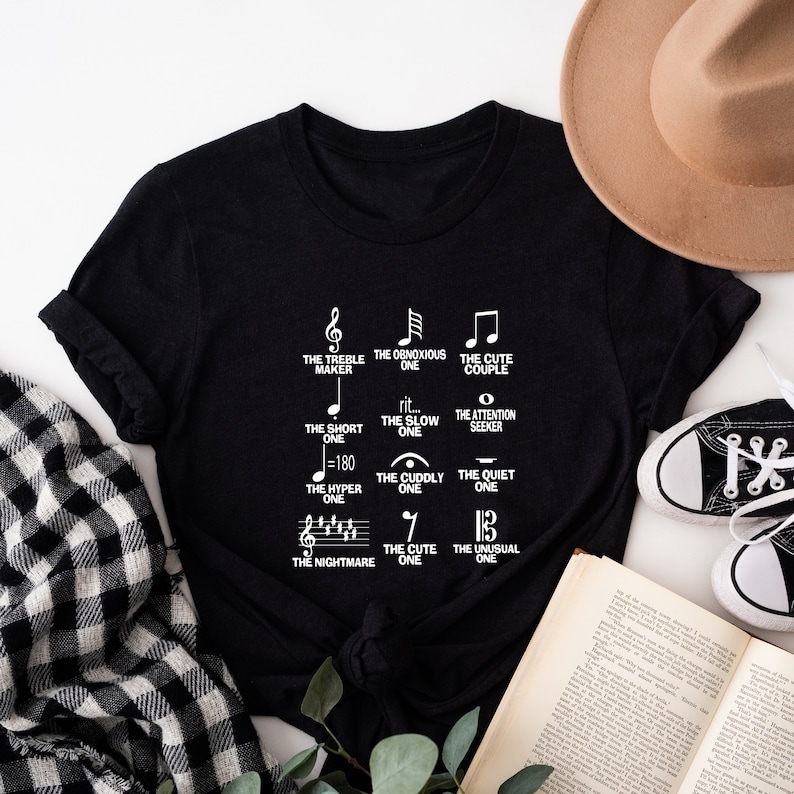 Funny Music Note Shirt, Music Lover Gift T-shirt, Musician Gift, Band ...