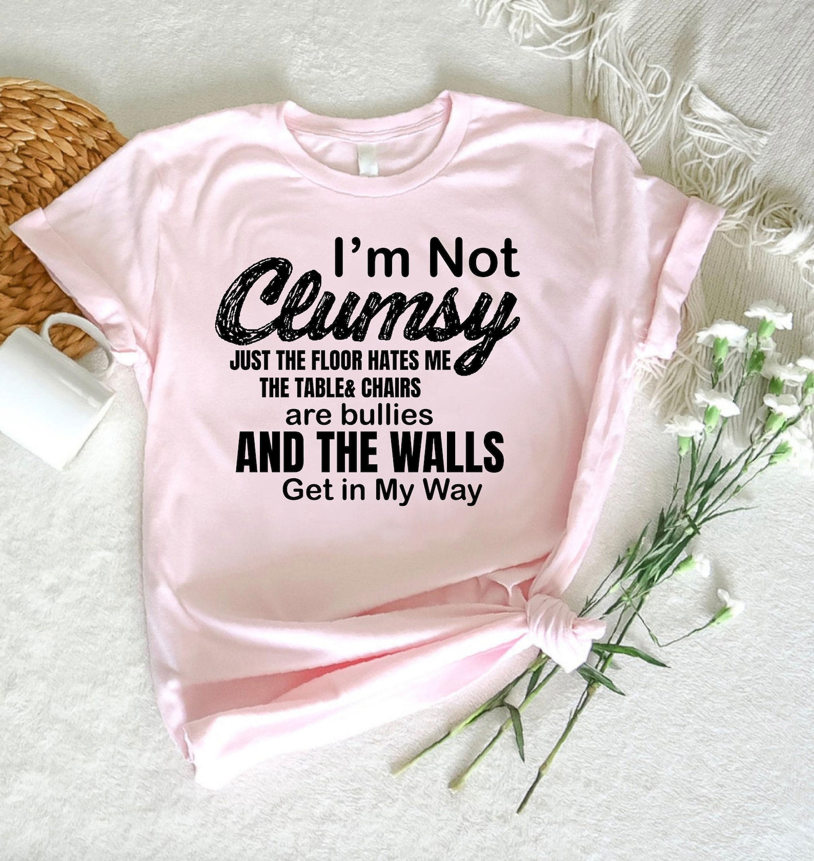 I'm Not Clumsy Funny Sayings Shirt, Sarcastic Gifts Men Women Kids T ...
