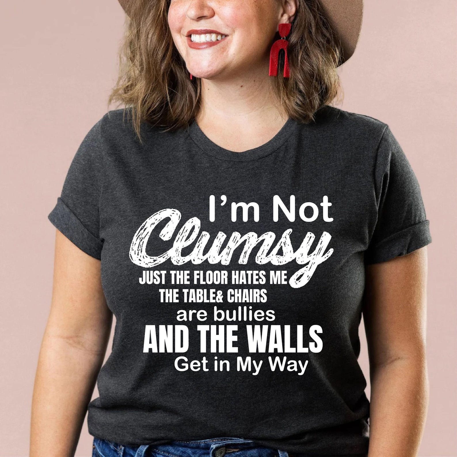 I'm Not Clumsy Funny Sayings Shirt, Sarcastic Gifts Men Women Kids T ...