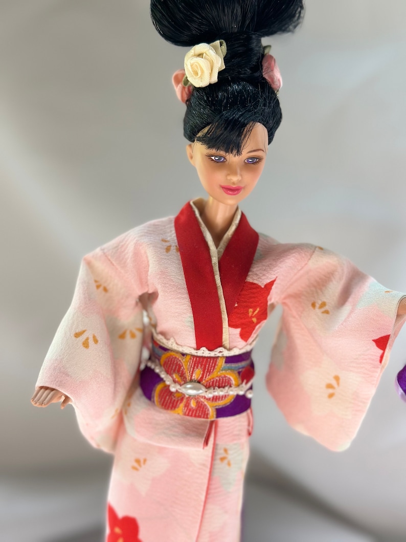 Japanese Barbie Doll, Handmade Geisha Doll, Home Decor, Kimono Style ...