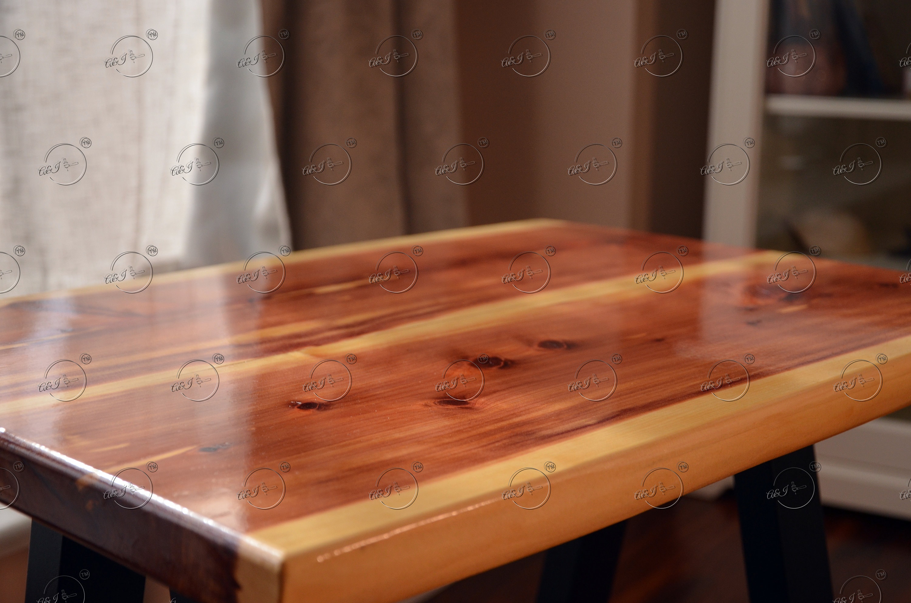 Handmade Red Cedar Side Table Live Edge Coffee Table End Table With ...