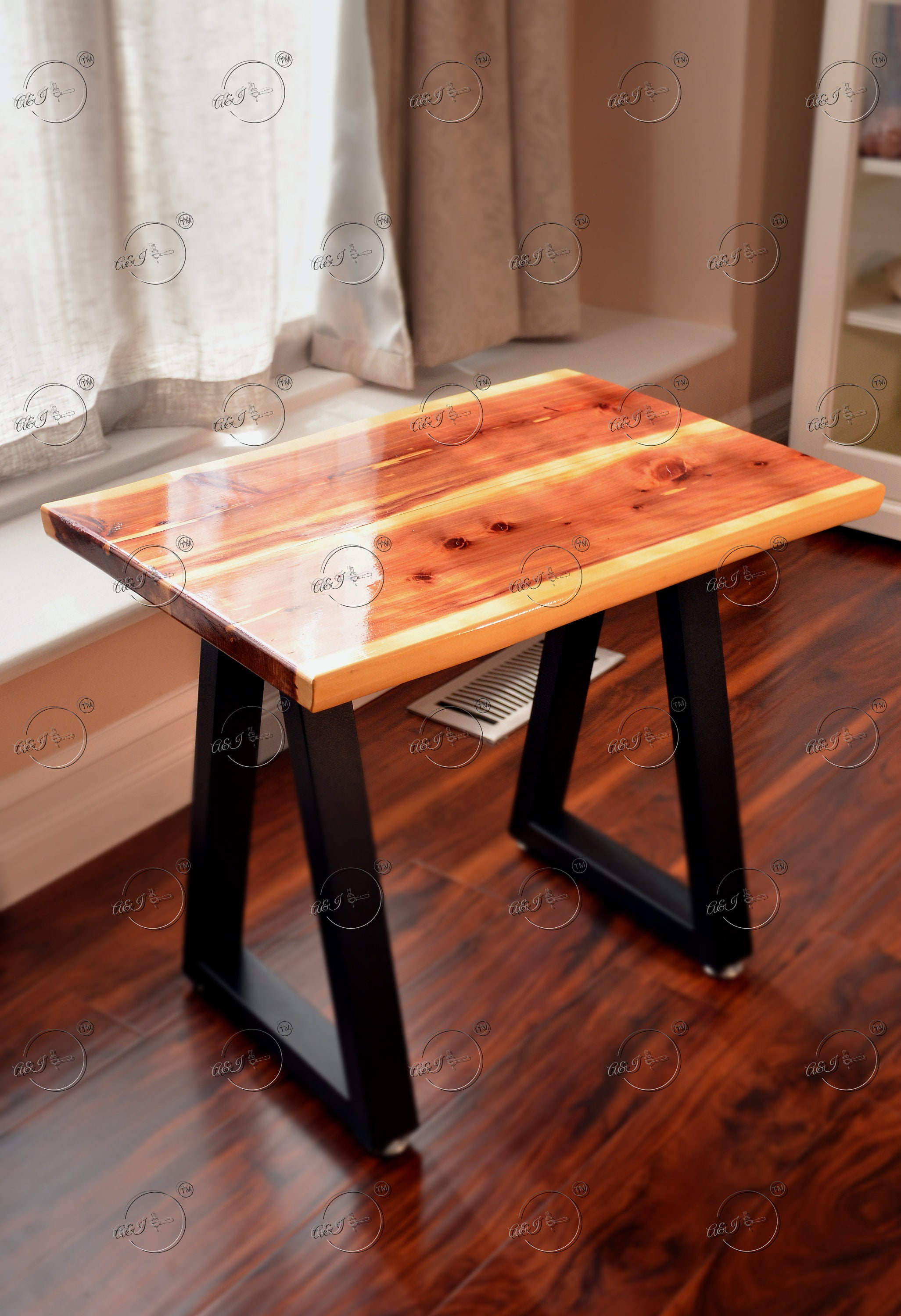 Handmade Red Cedar Side Table Live Edge Coffee Table End Table With ...