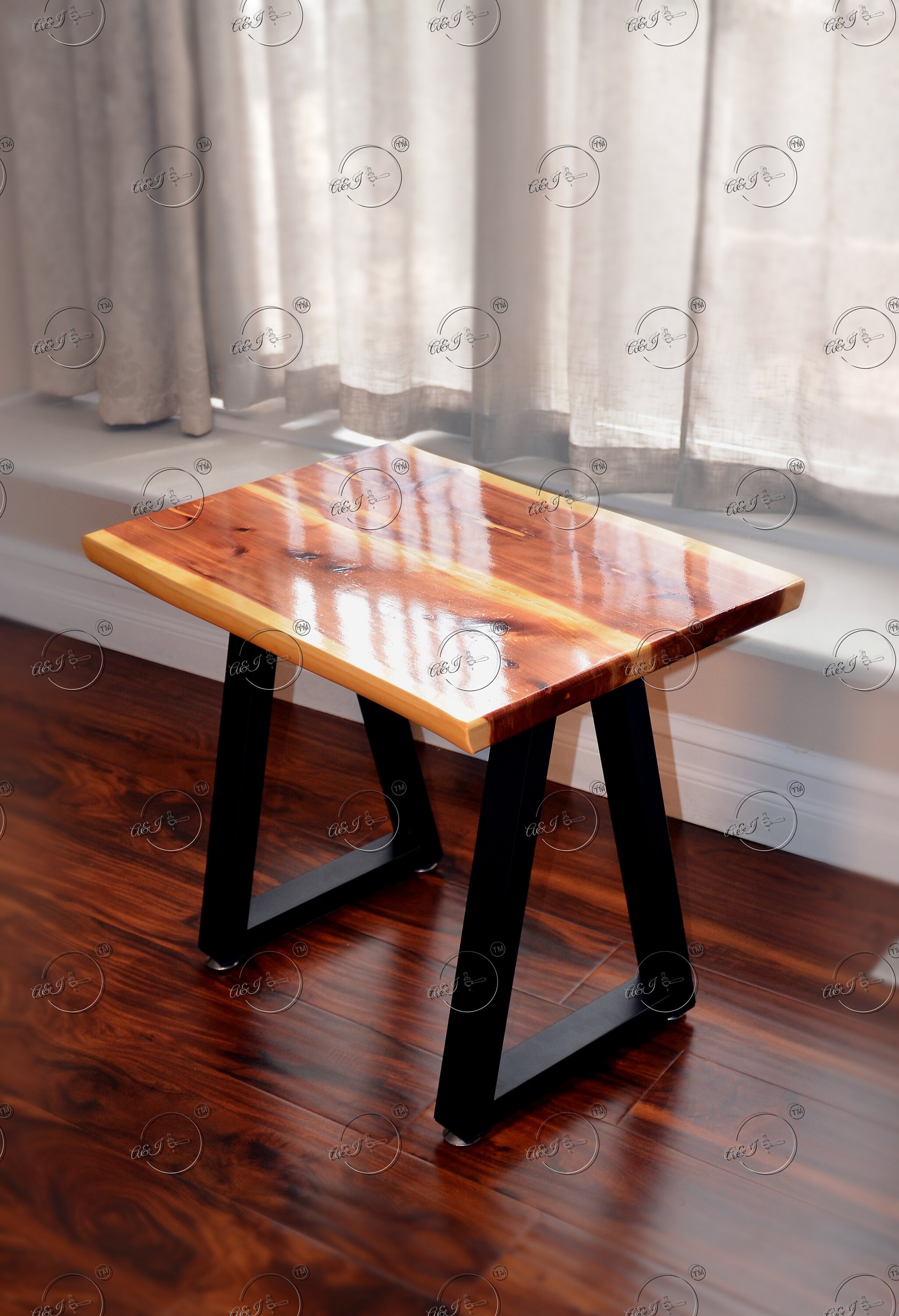 Handmade Red Cedar Side Table Live Edge Coffee Table End Table With ...