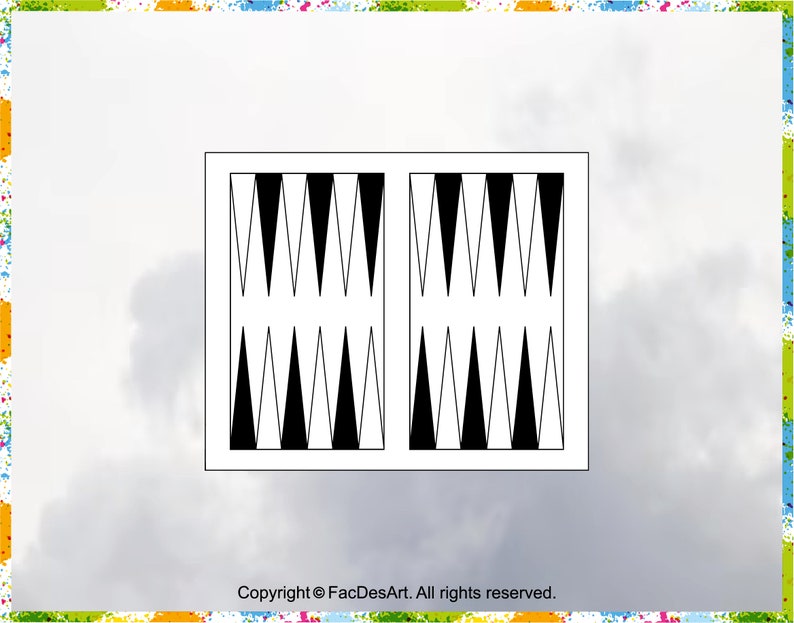 Backgammon Board Game SVG PNG Clipart: Vector Design (digital Download ...