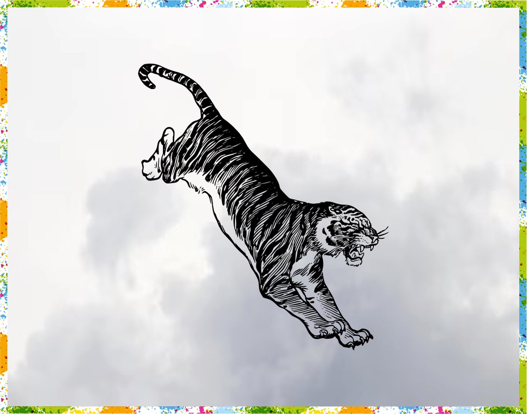 Tiger Svg, Tiger Jumping Svg, Safari Svg, Jump Tiger Svg, Tiger Head ...