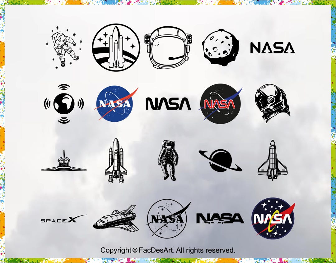 Space SVG Bundle: Astronaut, Rocket, Moon, NASA (digital Files) - Etsy