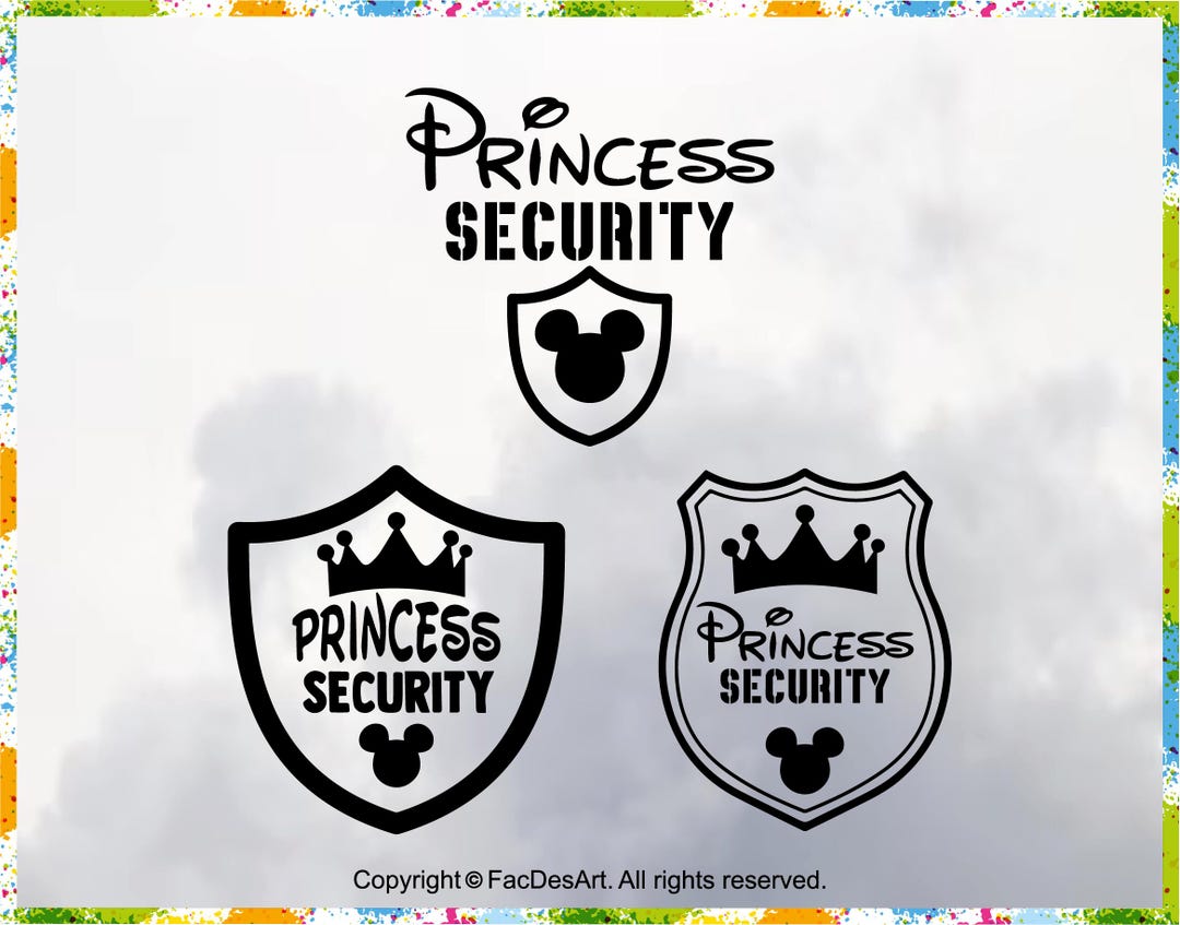 Princess Security SVG, Birthday Party, Vacation Svg, Princess Svg ...