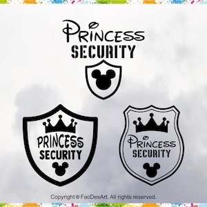 Princess Security SVG, Birthday Party, Vacation Svg, Princess Svg ...