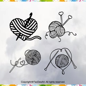 Crochet Bundle Svg, Crochet Svg, Heart Crochet, Hook Svg, Yarn Svg ...