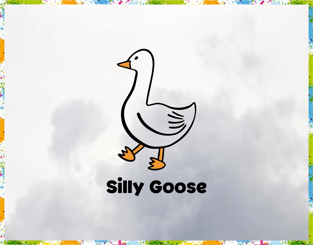 Silly Goose Clipart: Funny Goose SVG, PNG, Decal (digital Files) - Etsy