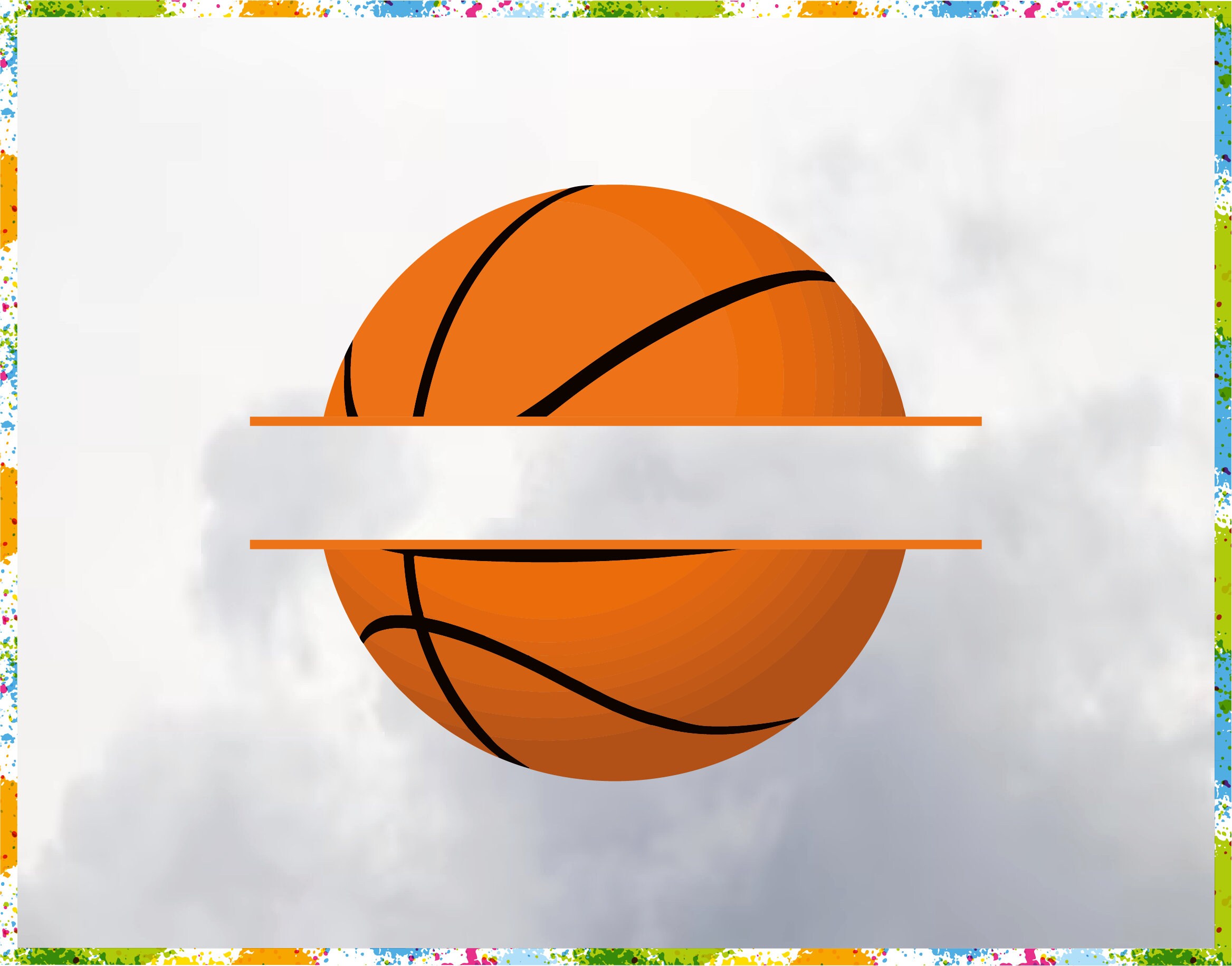 Basketball Svg Basketball Name Frame Svg Basketball Ball - Etsy
