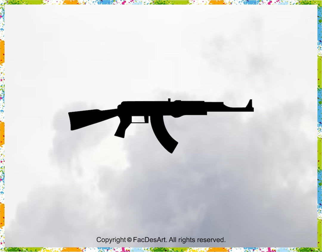 AK-47 SVG, Gun Svg, Gun Vector, AK47 Rifle SVG, Gun Cricut Files, Rifle ...