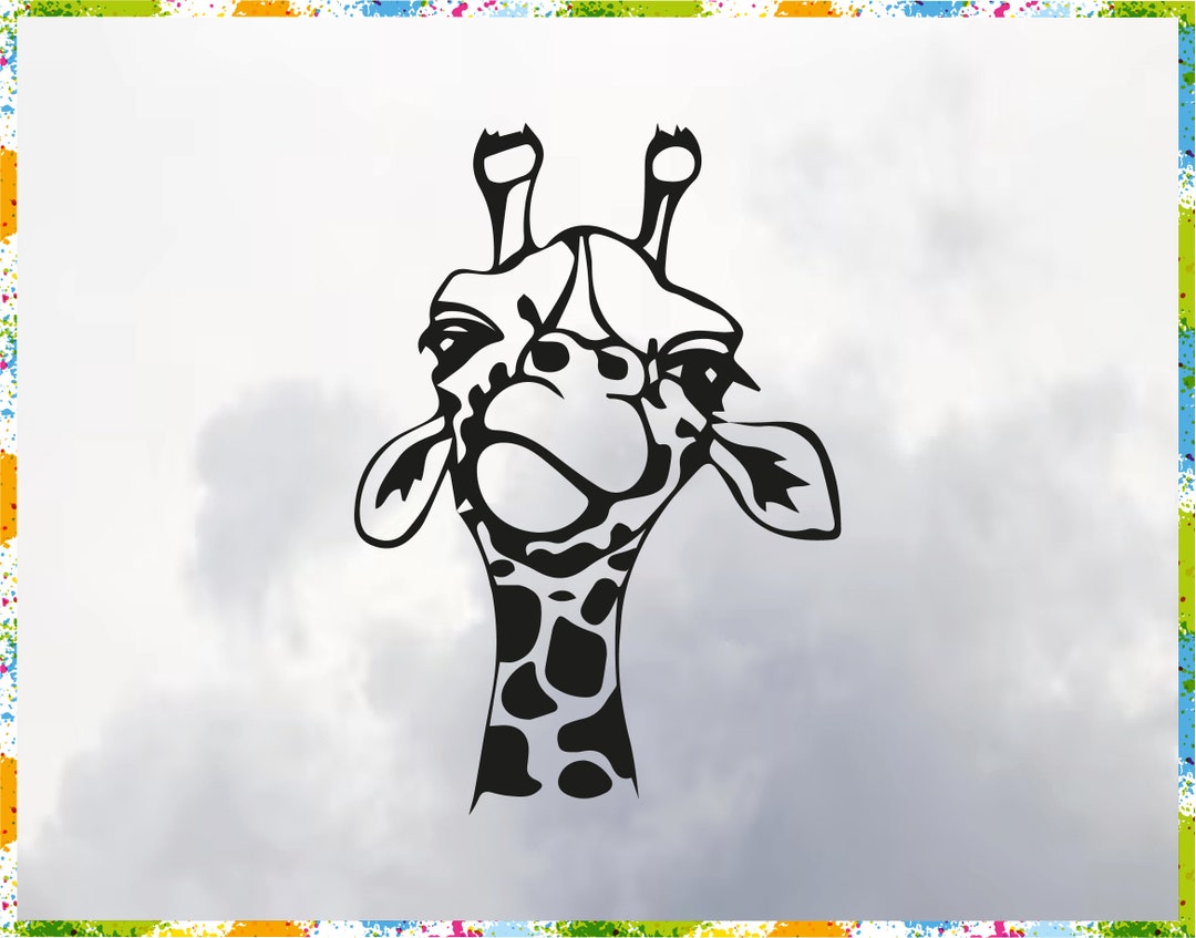 Giraffe Face SVG: Safari Animal Clipart (digital Files) - Etsy