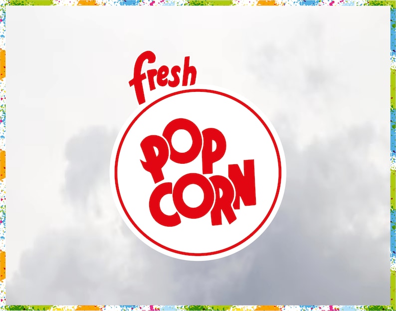 Popcorn SVG Design: Movie Theater Snack Box (digital Files) - Etsy