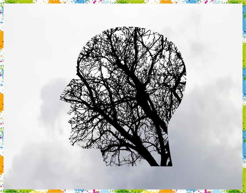 Person Head in Tree, Person Head Like Tree, Person Head Tree Svg ...