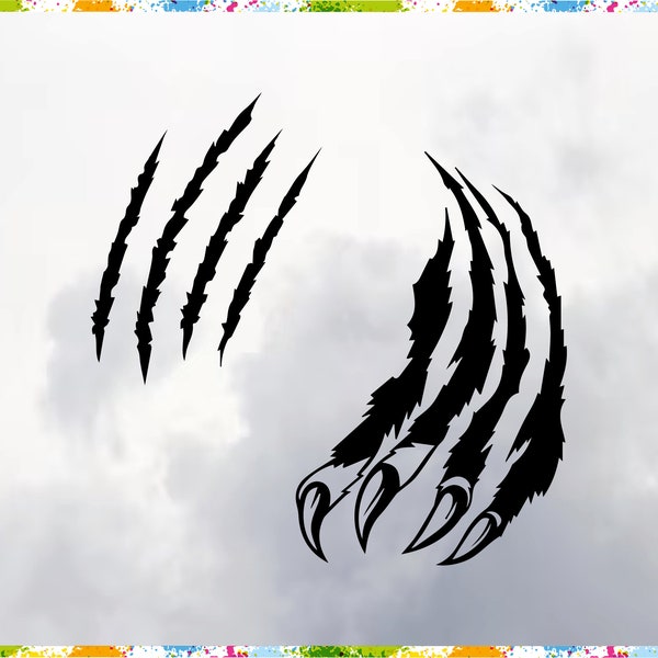 Lion Claw Svg - Etsy