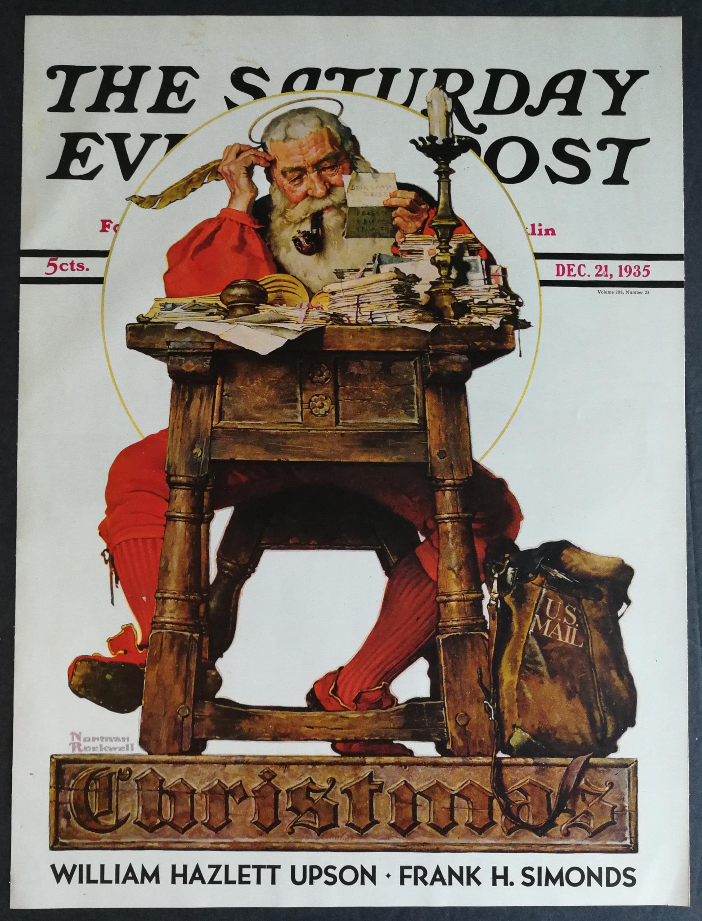 Vintage Saturday Evening Post December 21, 1935 Norman Rockwell ...