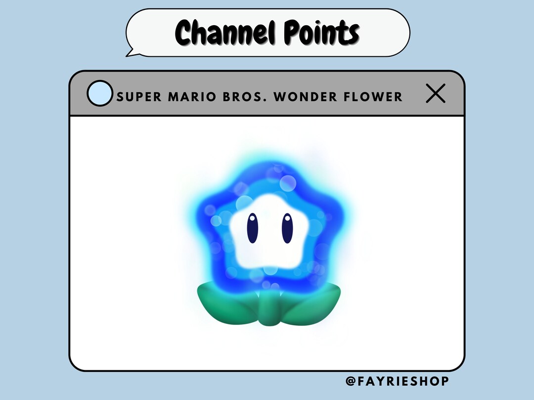 Channel Points Super Mario Bros. Wonder Flower/emote/twitch/discord - Etsy