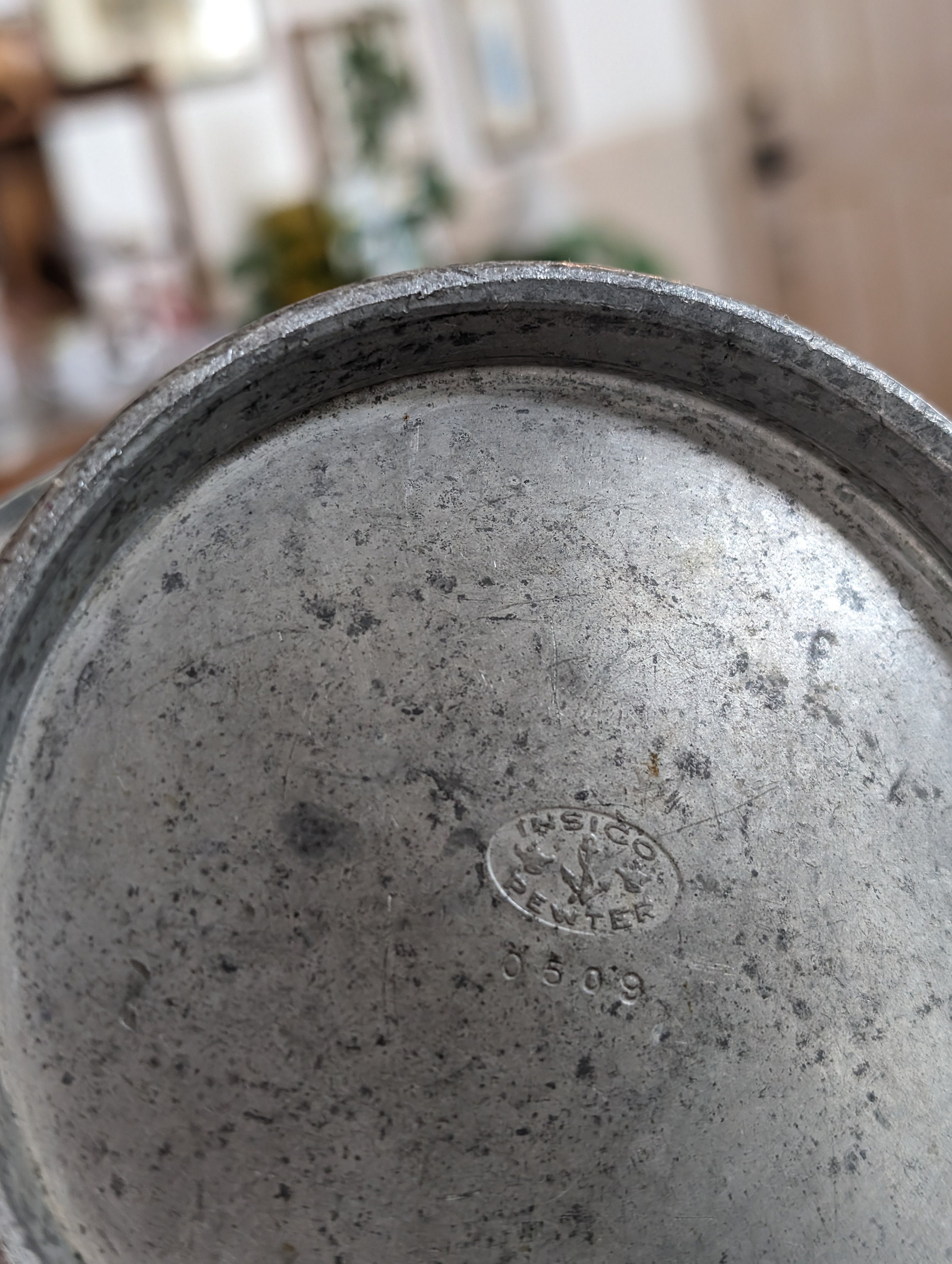 Antique Insico Pewter Pitcher - Etsy