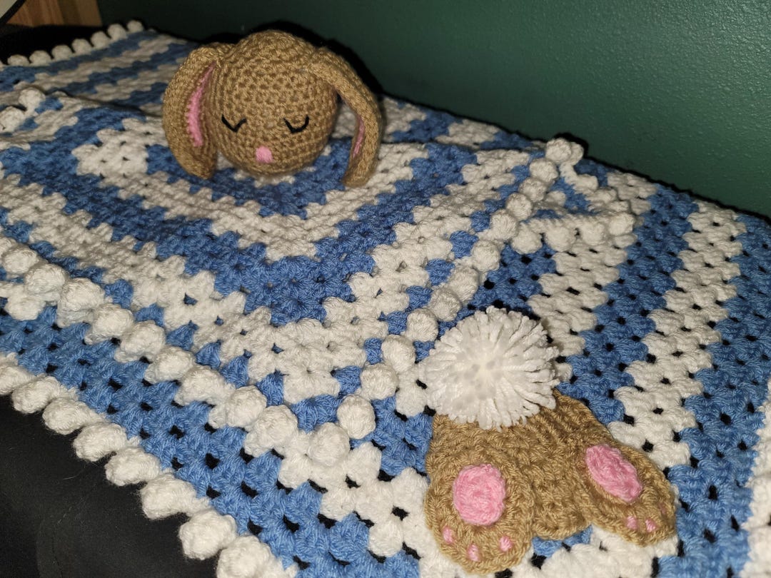 Bunny Rabbit Baby Blanket and Lovey Set - Etsy