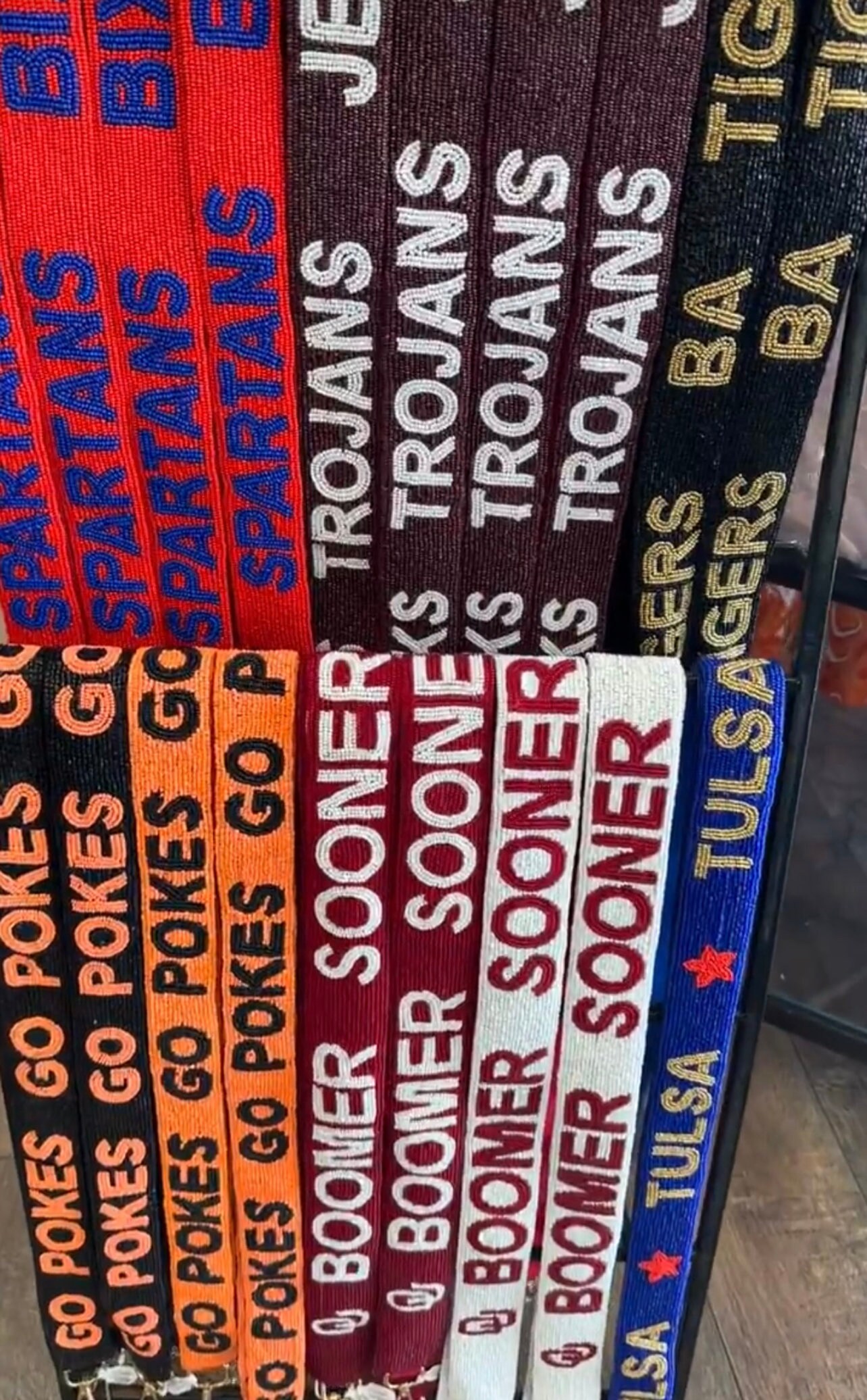 Custom Beaded Straps Gameday Straps Stadium Straps College - Etsy