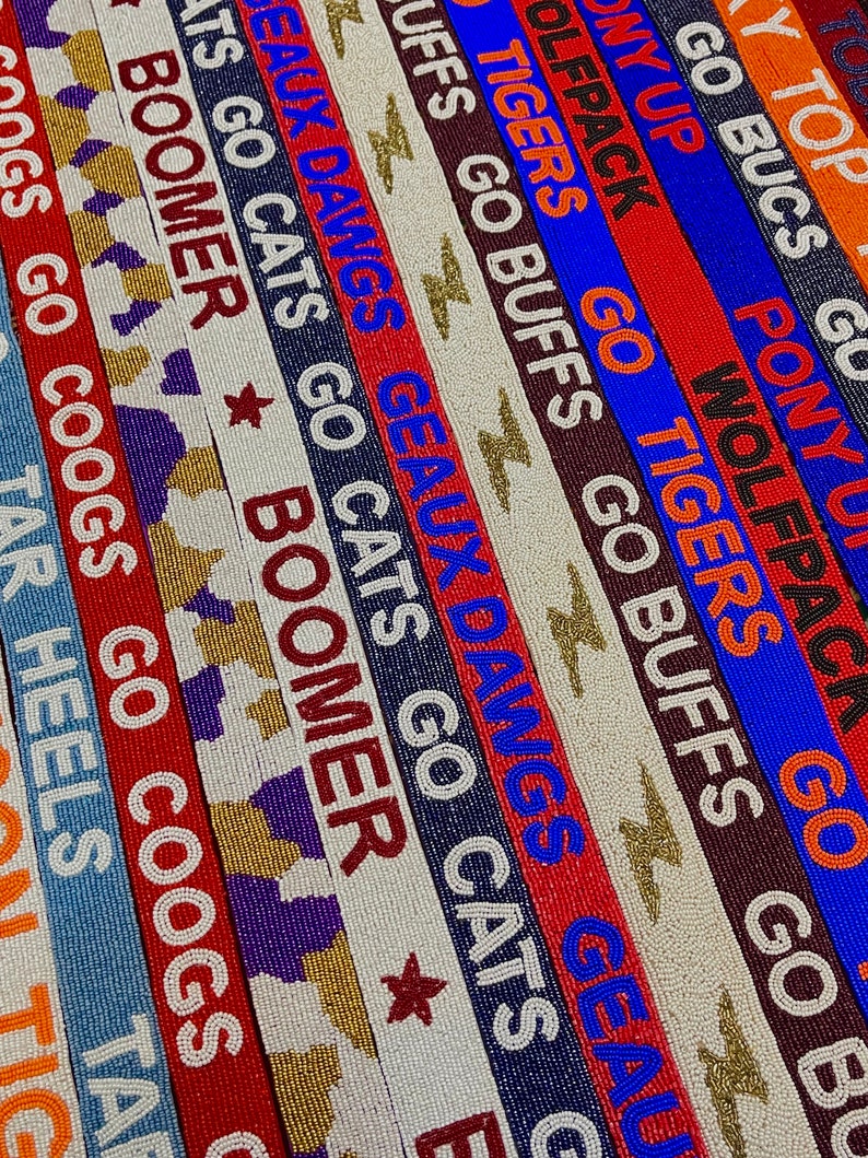 Beaded Purse Strap, Gameday Purse Strap, College Purse Strap, Stadium ...