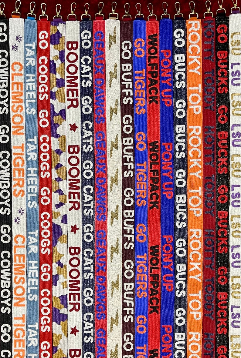 Beaded Purse Strap, Gameday Purse Strap, College Purse Strap, Stadium ...