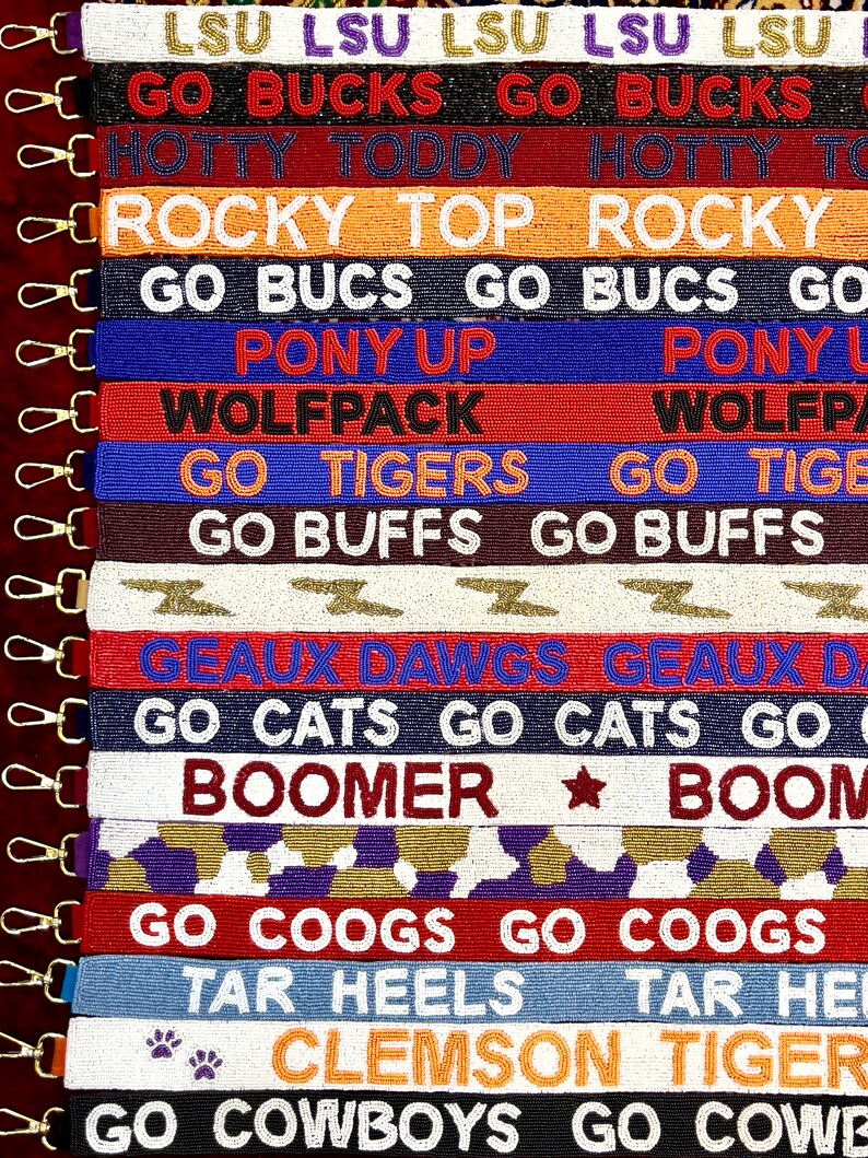 Beaded Purse Strap, Gameday Purse Strap, College Purse Strap, Stadium ...