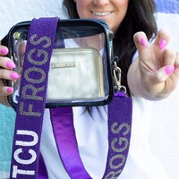 Texas Christian University Beaded Purse Strap / TCU Horned Frogs / CLC ...