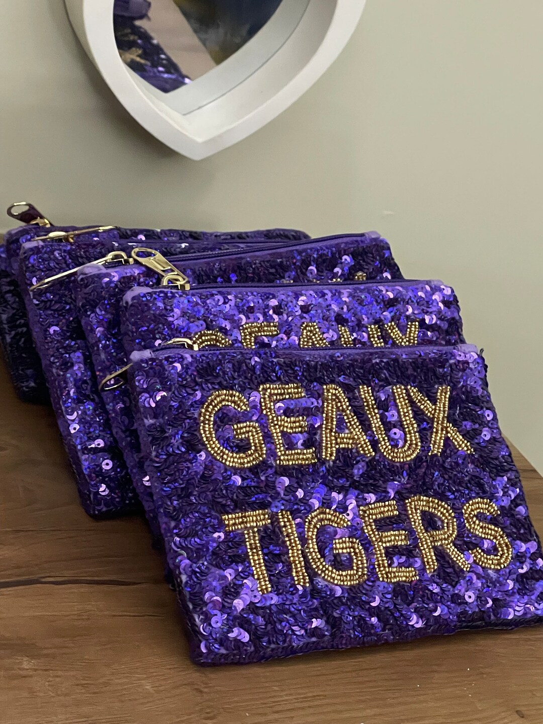 Game Day Coin Purse, Beaded Coin Purse, Beaded Wallet, Gameday Purse ...