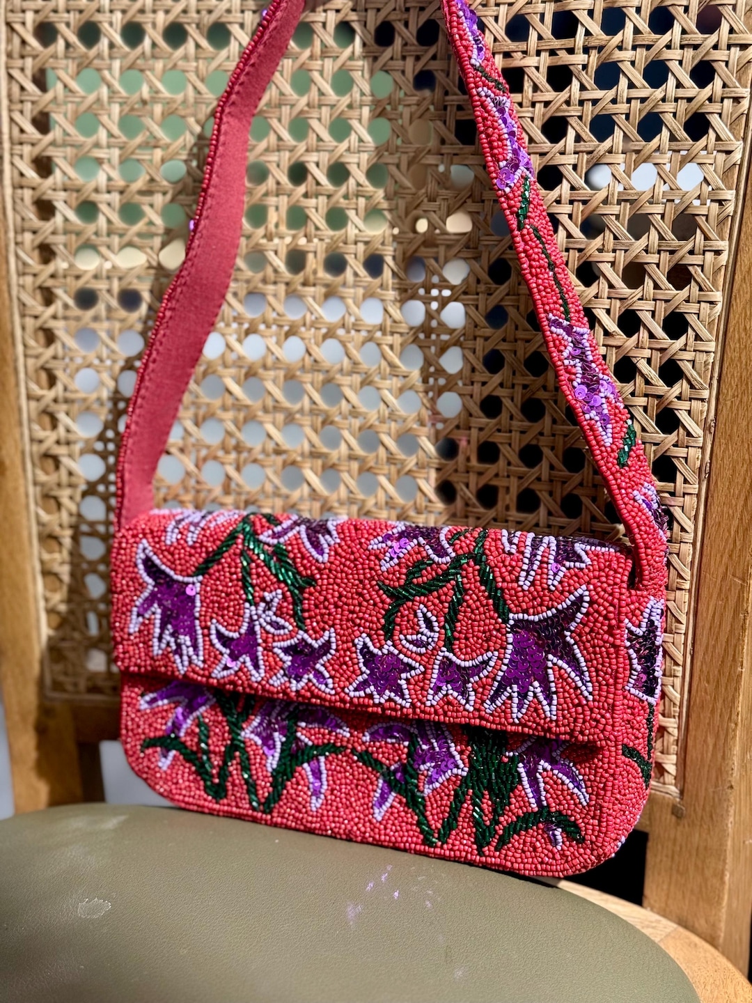 Beaded Shoulder Bag,beaded Bag,wedding Bag,gift for Her, Shoulder Bag ...